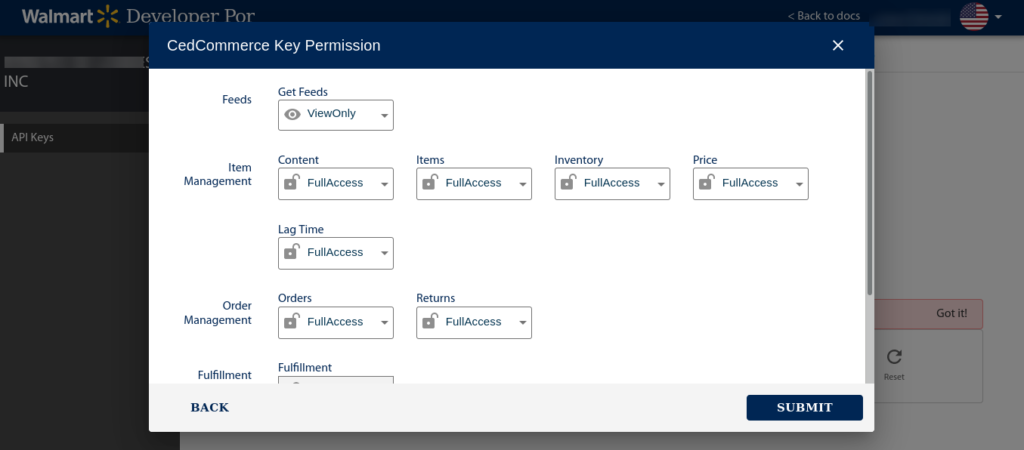 How to get API keys from Walmart Marketplace? - CedCommerce
