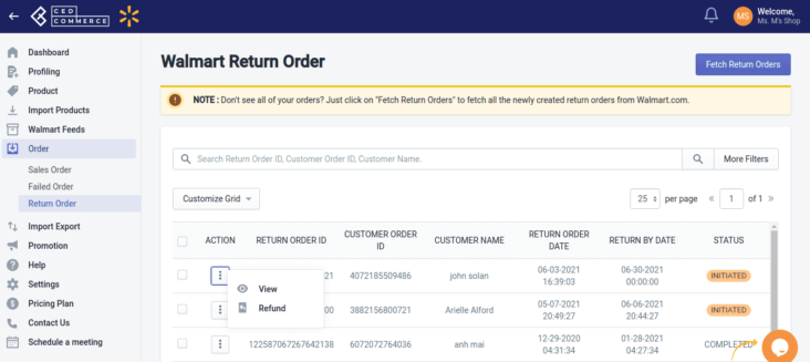 How Walmart Integration App helps to enhance the Order Processing