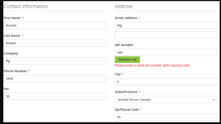 Magento 2 VAT Validation Extension To Validate the VAT - CedCommerce