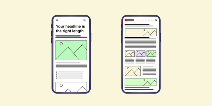 Mobile-friendly content writing tips for a view on mobile devices